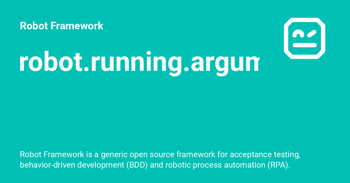 robot.running.arguments.argumentmapper - Robot Framework