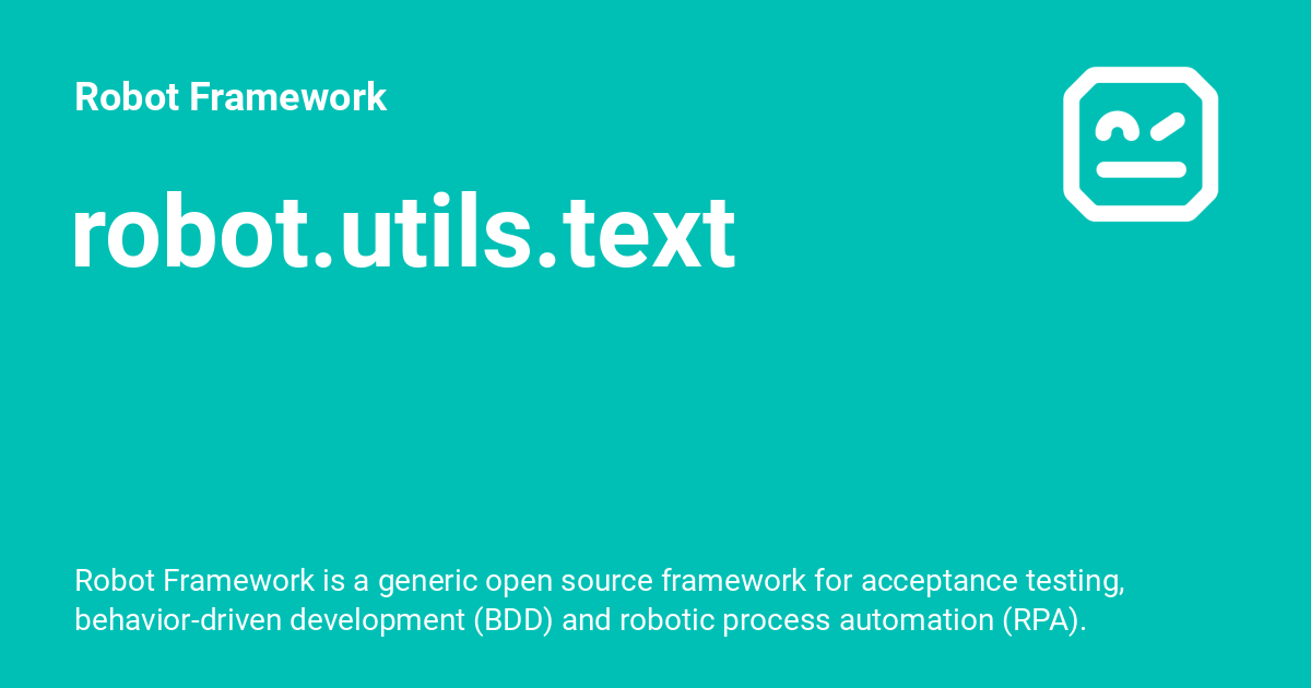 Robotutilstext Robot Framework 0442